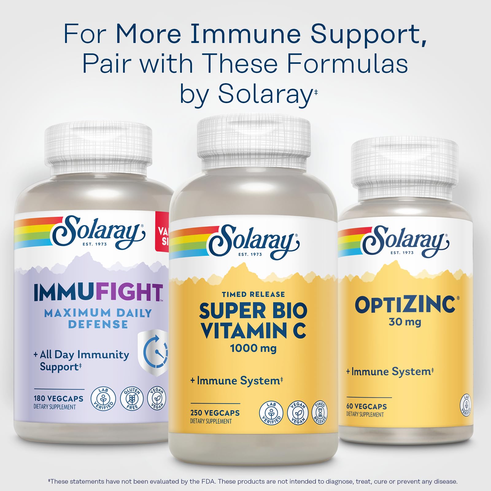Solaray Super Bio Vitamin C 1000mg – Buffered, Time-Release Immune ...