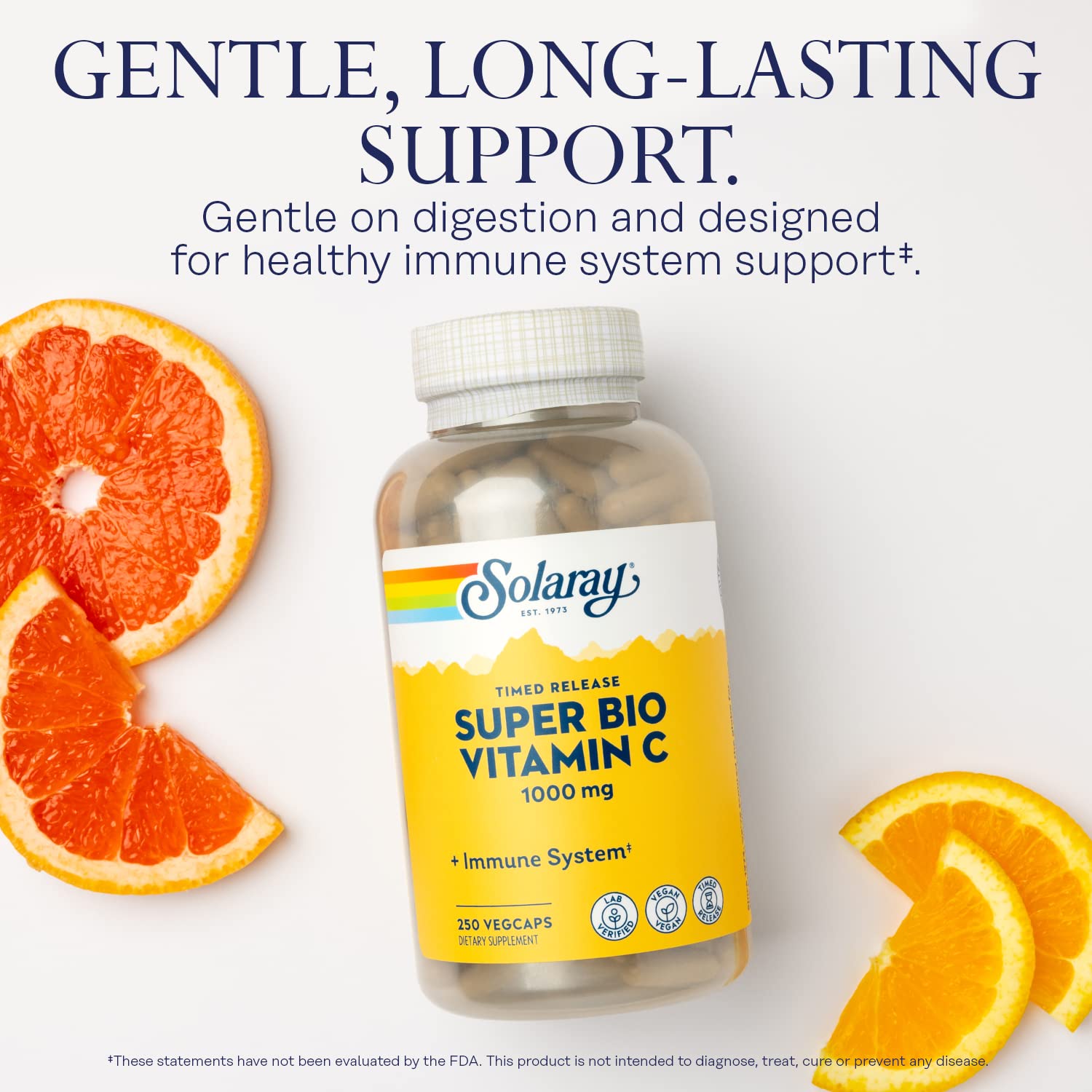 Solaray Super Bio Vitamin C 1000mg – Buffered, Time-Release Immune ...