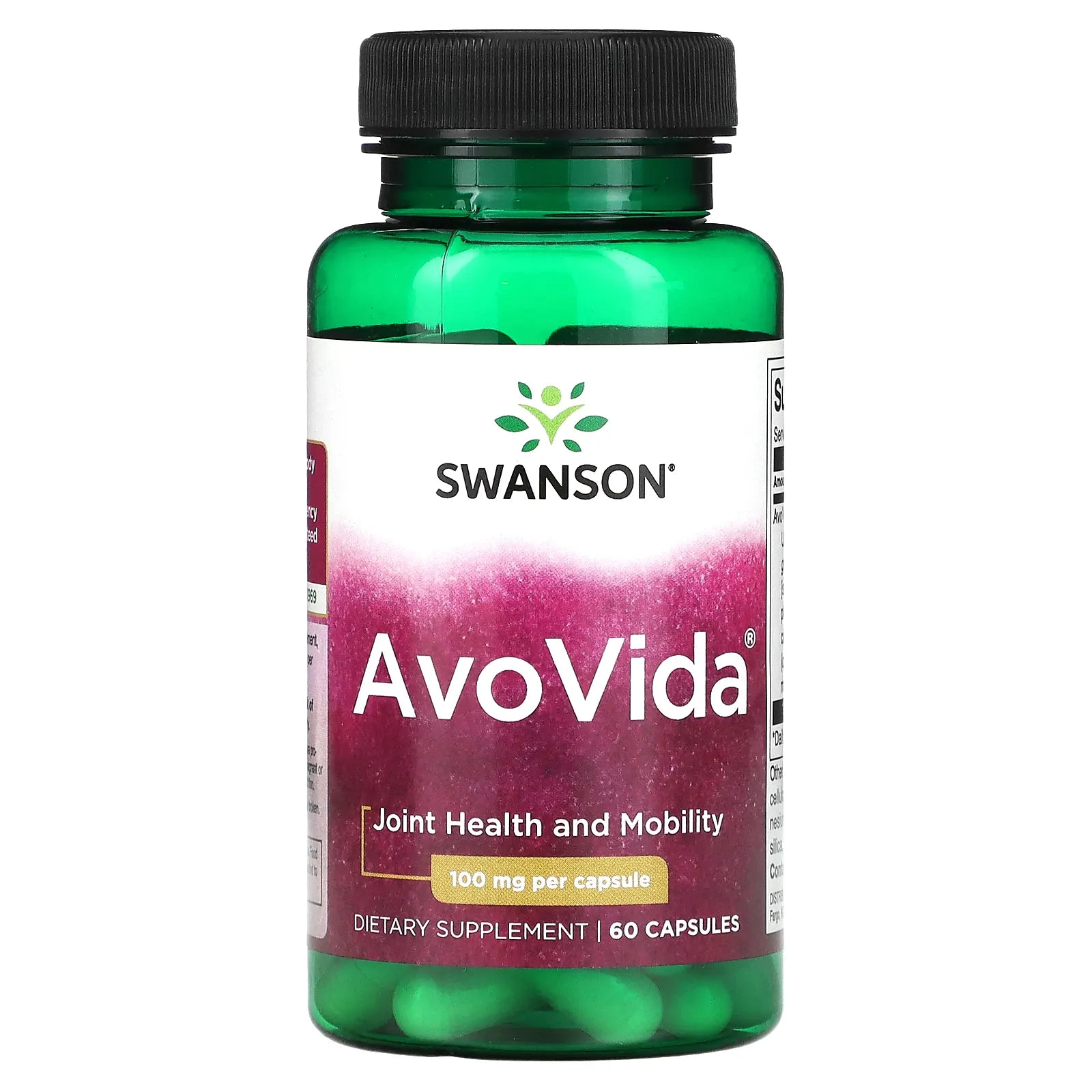 Swanson AvoVida 100 mg – Natural Joint Support, 60 Capsules – Caplet