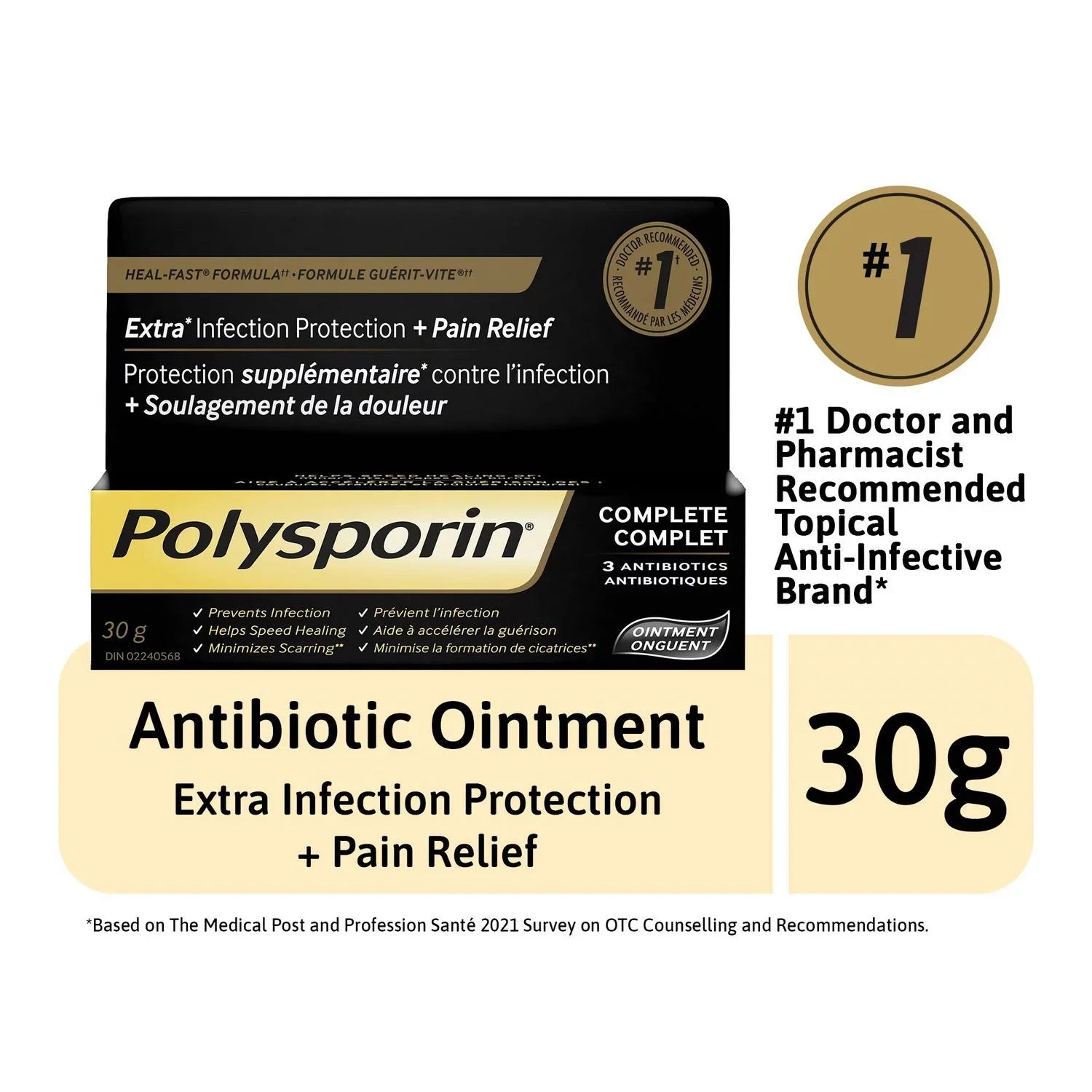 POLYSPORIN COMPLETE Antibiotic Ointment – Fast Pain Relief & Infection ...