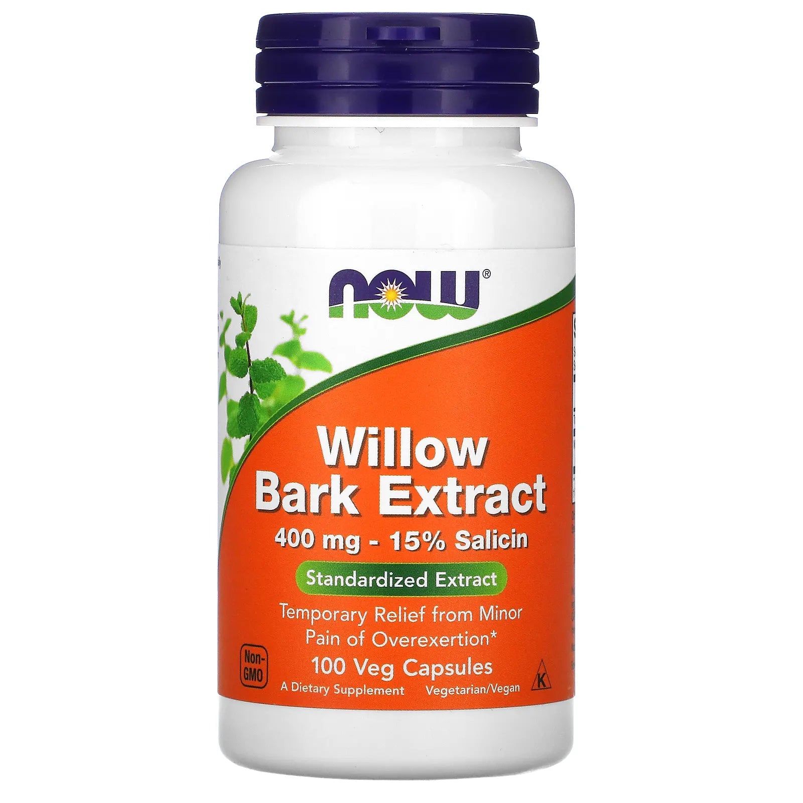 NOW Willow Bark Extract 400mg – 100 Veg Capsules | Health Online – Caplet